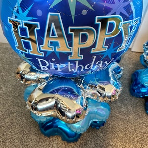 3 Blue Balloon Stacks Party Decor Kit - Etsy