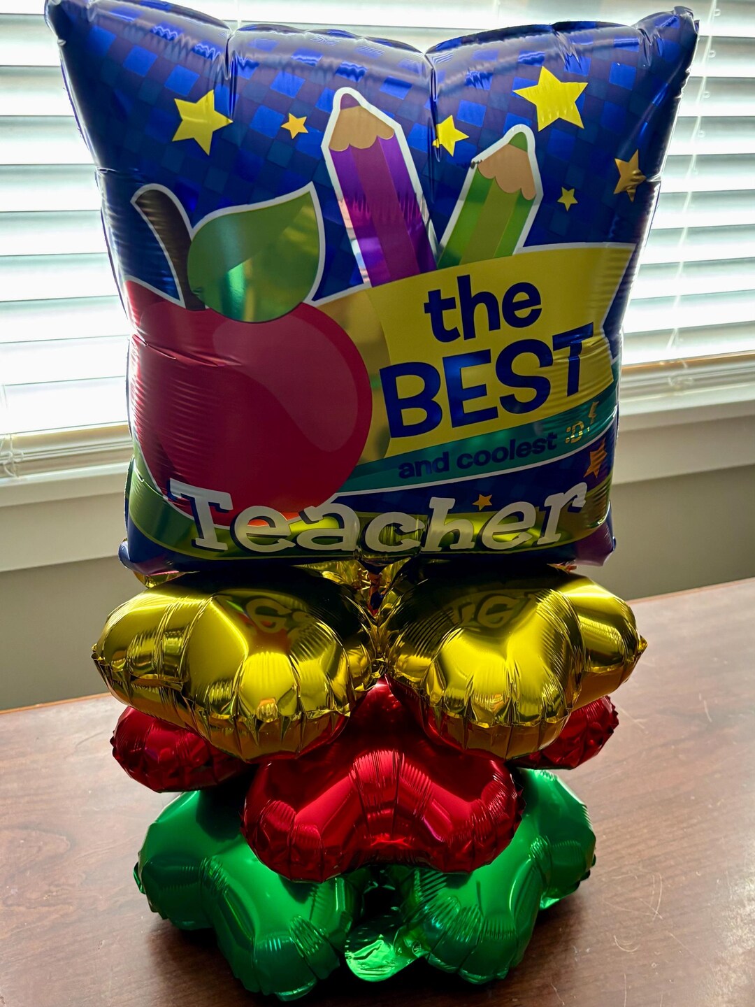 The Best & Coolest Teacher- Teacher Appreciation Balloon Stack Kit - Etsy