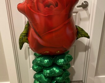 33'' RED ROSE BALLOON 30'' Pink Rose Balloonred Rose Mylar Rose Foil ...