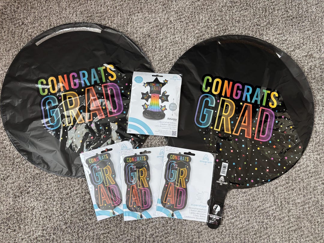 6 Matching Graduation Set of Flat New Balloons - Etsy