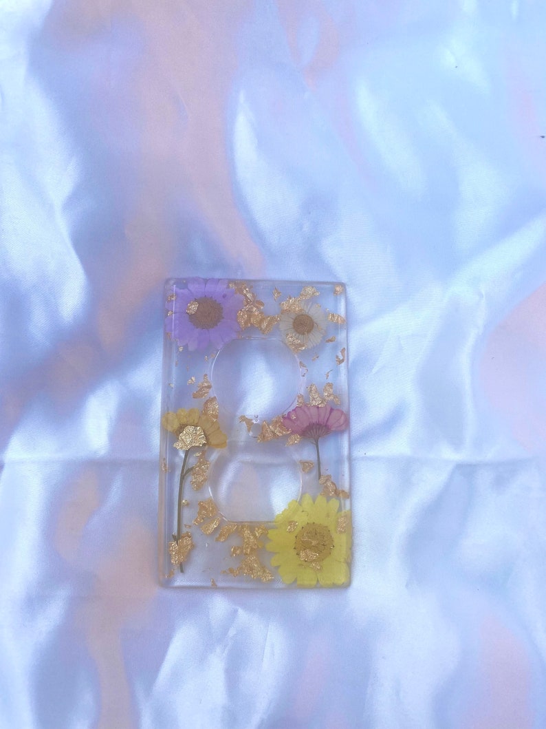 Resin Plug Switch Cover Boho Floral Decorative Switchplate - Etsy