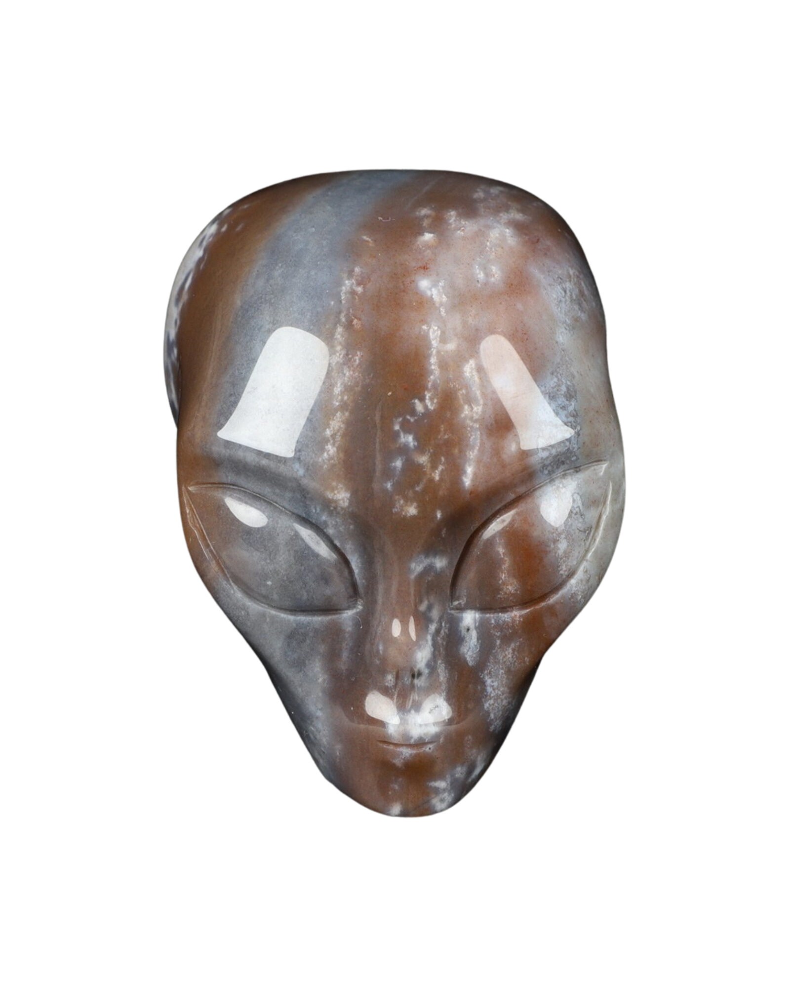 2.0 Indian Agate Alien Head, Star Being, Female Alien, Crystal Skull ...