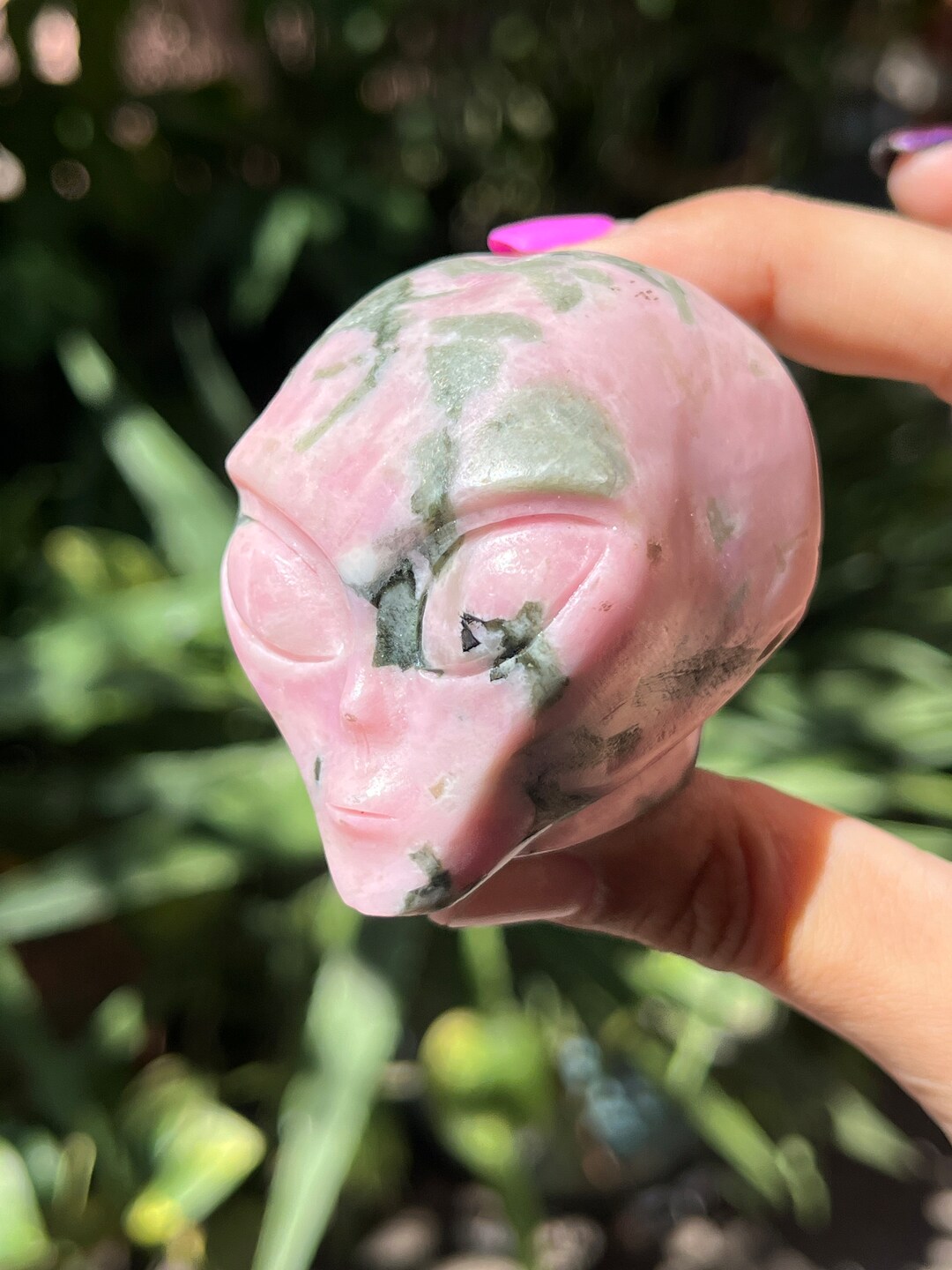 2.0 Rhodonite Alien Head, Star Being, Alien Skull, Crystal Skull, Reiki ...