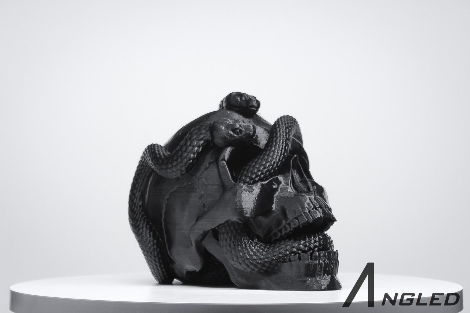 Skull With Snakes Headphone Stand Skull Decor Headset Stand - Etsy