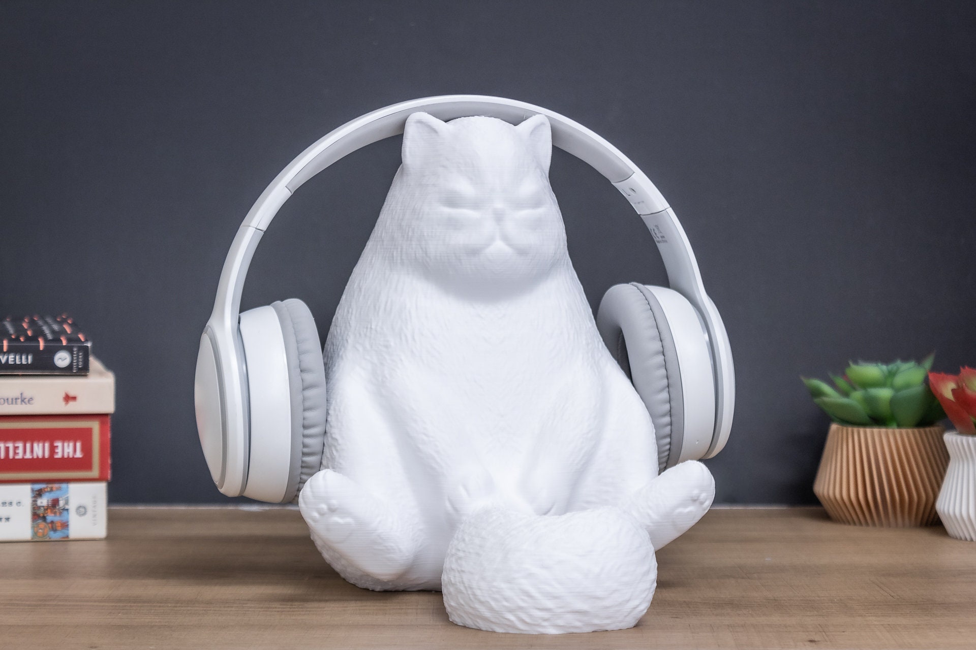 Grumpy Cat Headphone Stand Cat Headphone Holder Fat Cat - Etsy