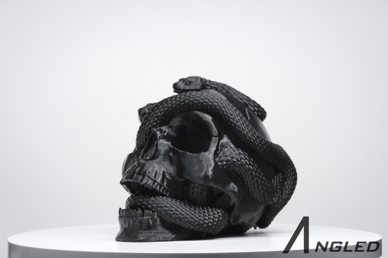 Skull With Snakes Headphone Stand Skull Decor Headset Stand - Etsy