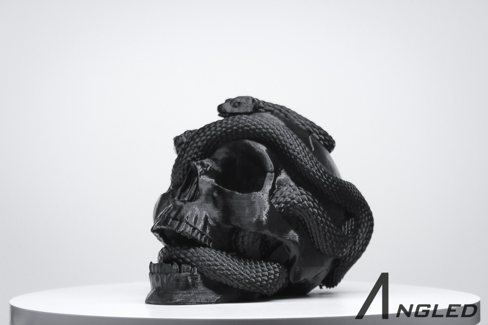 Skull With Snakes Headphone Stand Skull Decor Headset Stand - Etsy