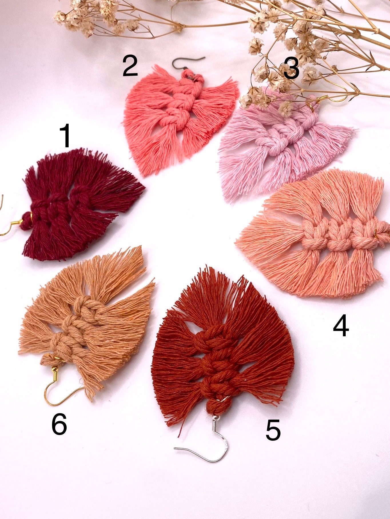 Macrame Feather Earring macrame Leaf Earrings Bohemian Tassel Earring Boho Macrame Jewelry - Etsy