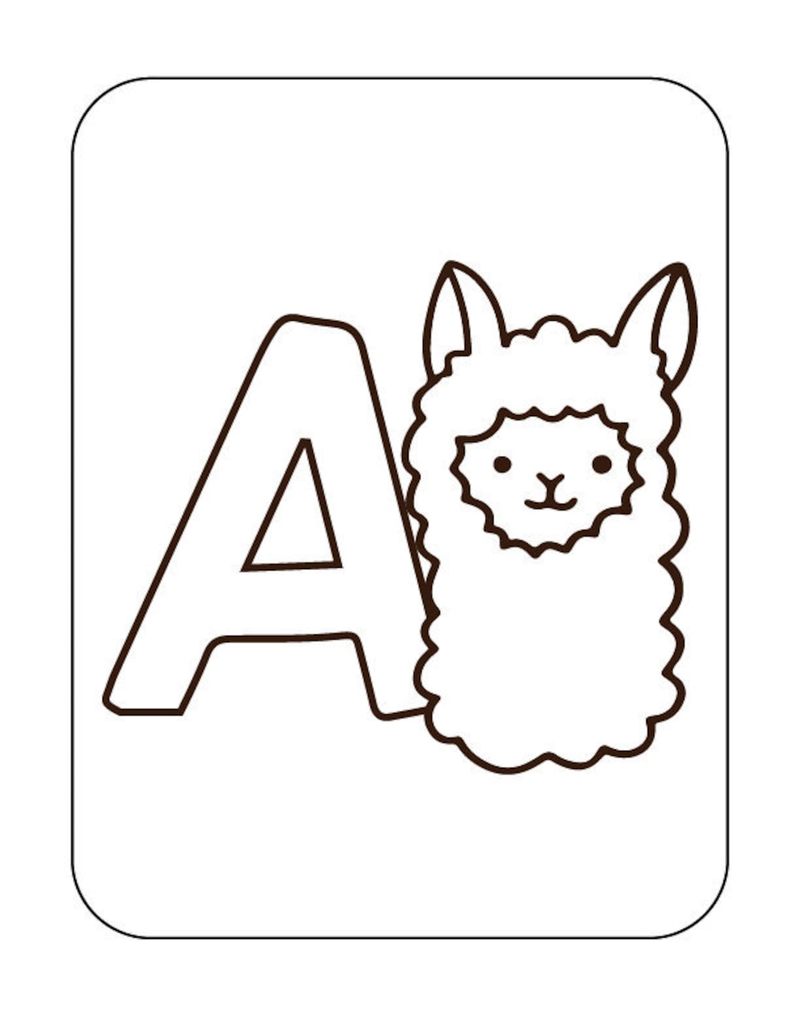 Printable Digital Kids Coloring Pages. Alphabet - Etsy