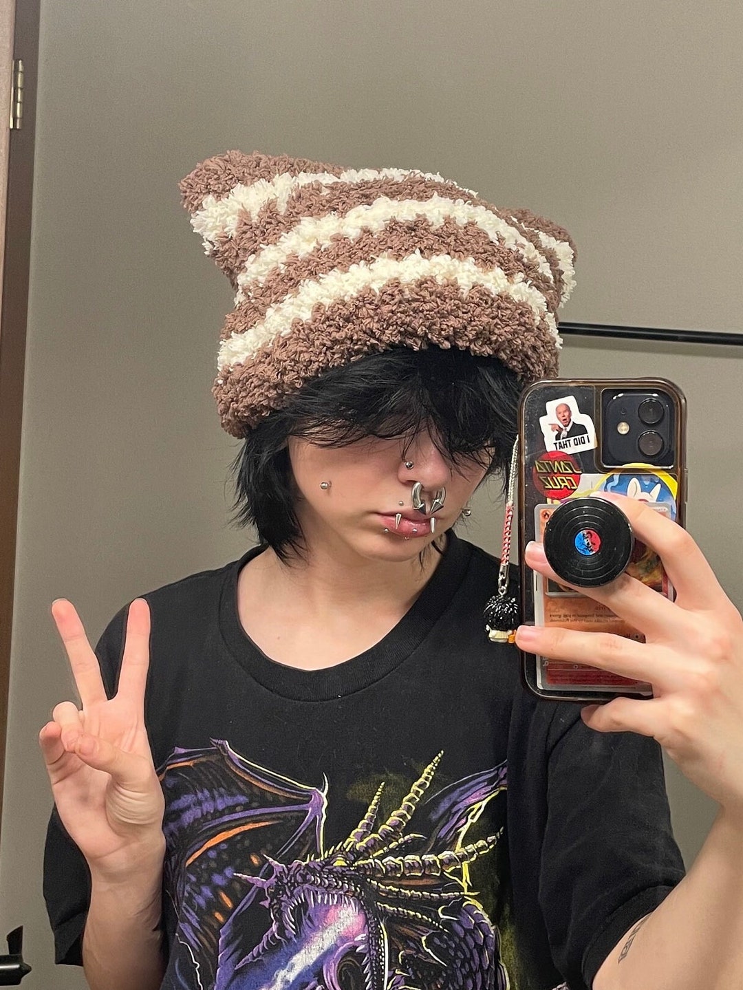 Fluffy Sherpa Cat Beanie - Etsy