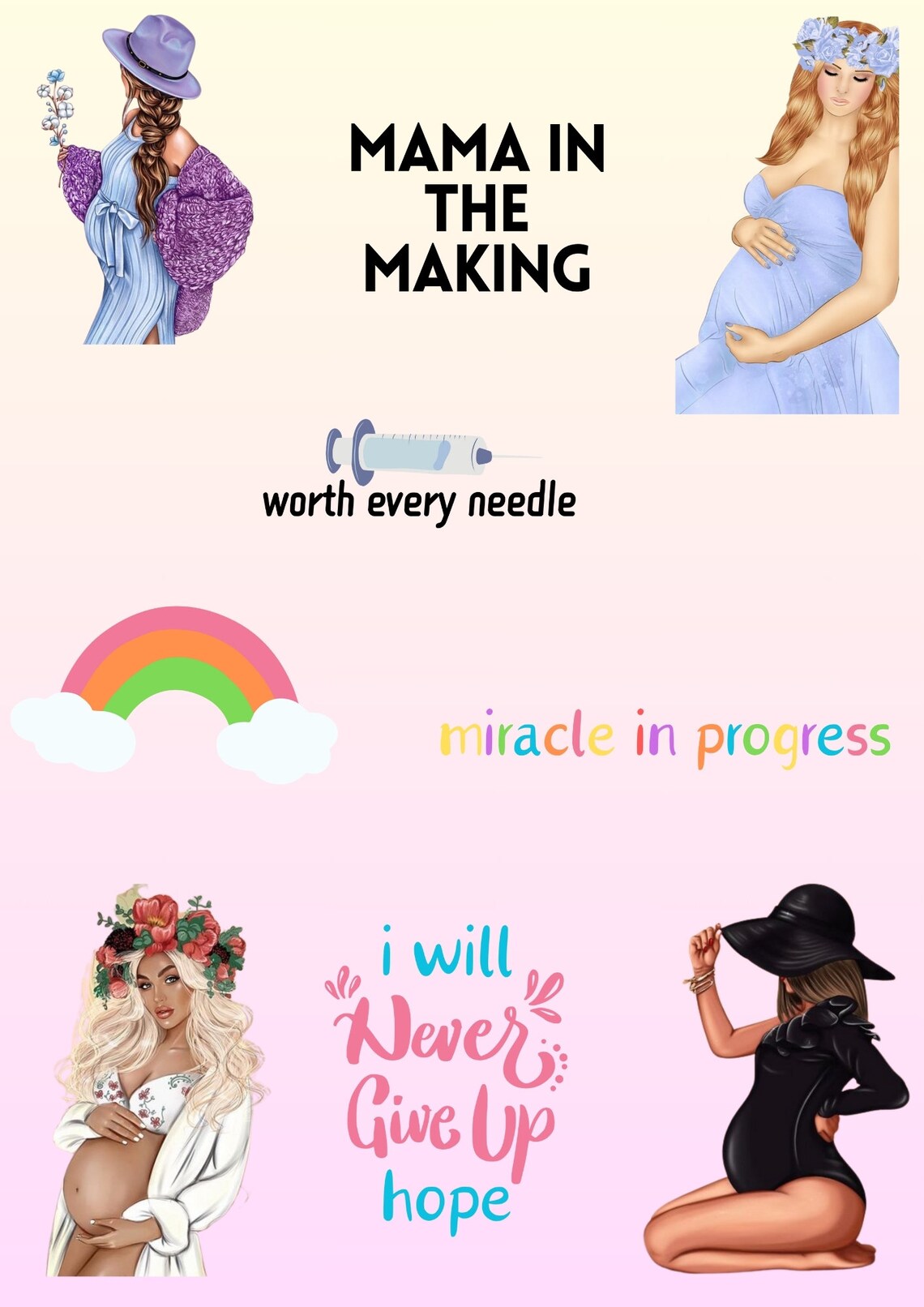 IVF Sticker 20 Pack | Infertility Planner | Fertility Journal | Gifts ...
