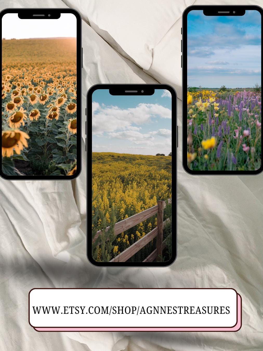Flower Field Phone Wallpaper | Aesthetic Floral Background | iPhone ...