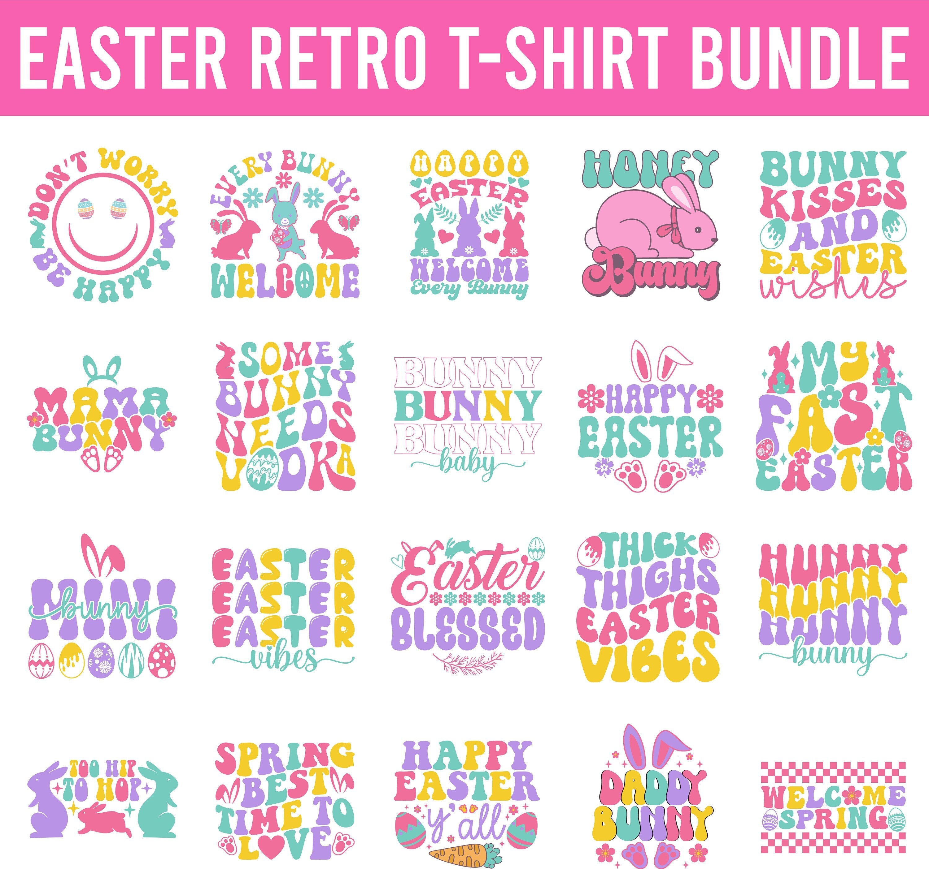 Easter SVG Shirt Bundle Easter Kids SVG Bundle 20 Happy Easter SVG ...