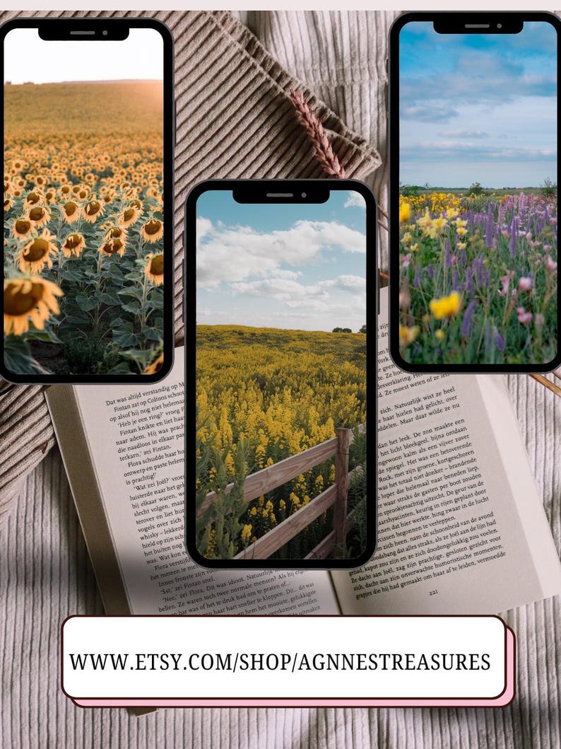 Flower Field Phone Wallpaper | Aesthetic Floral Background | iPhone ...