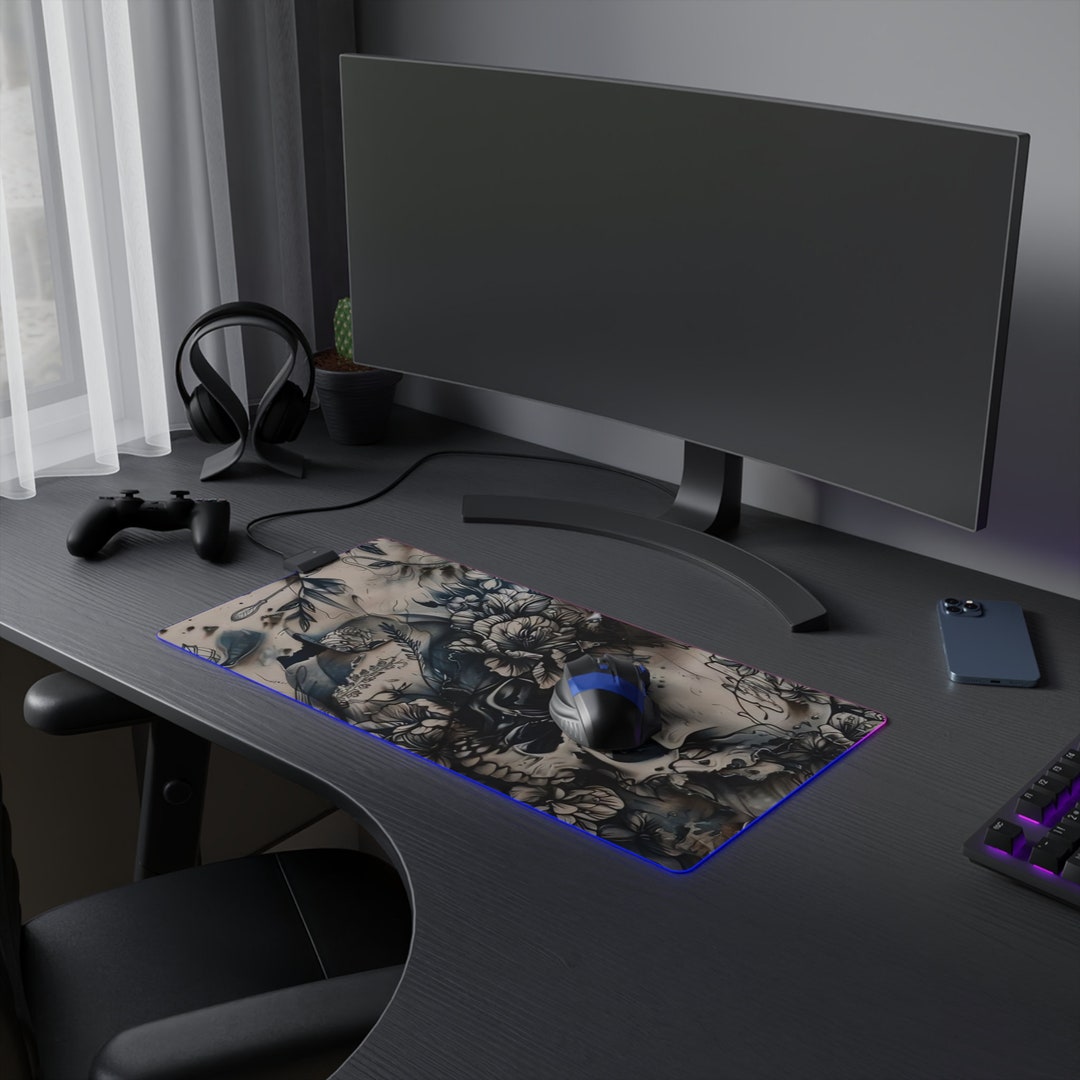 Skull LED Gaming Mouse Pad - Etsy