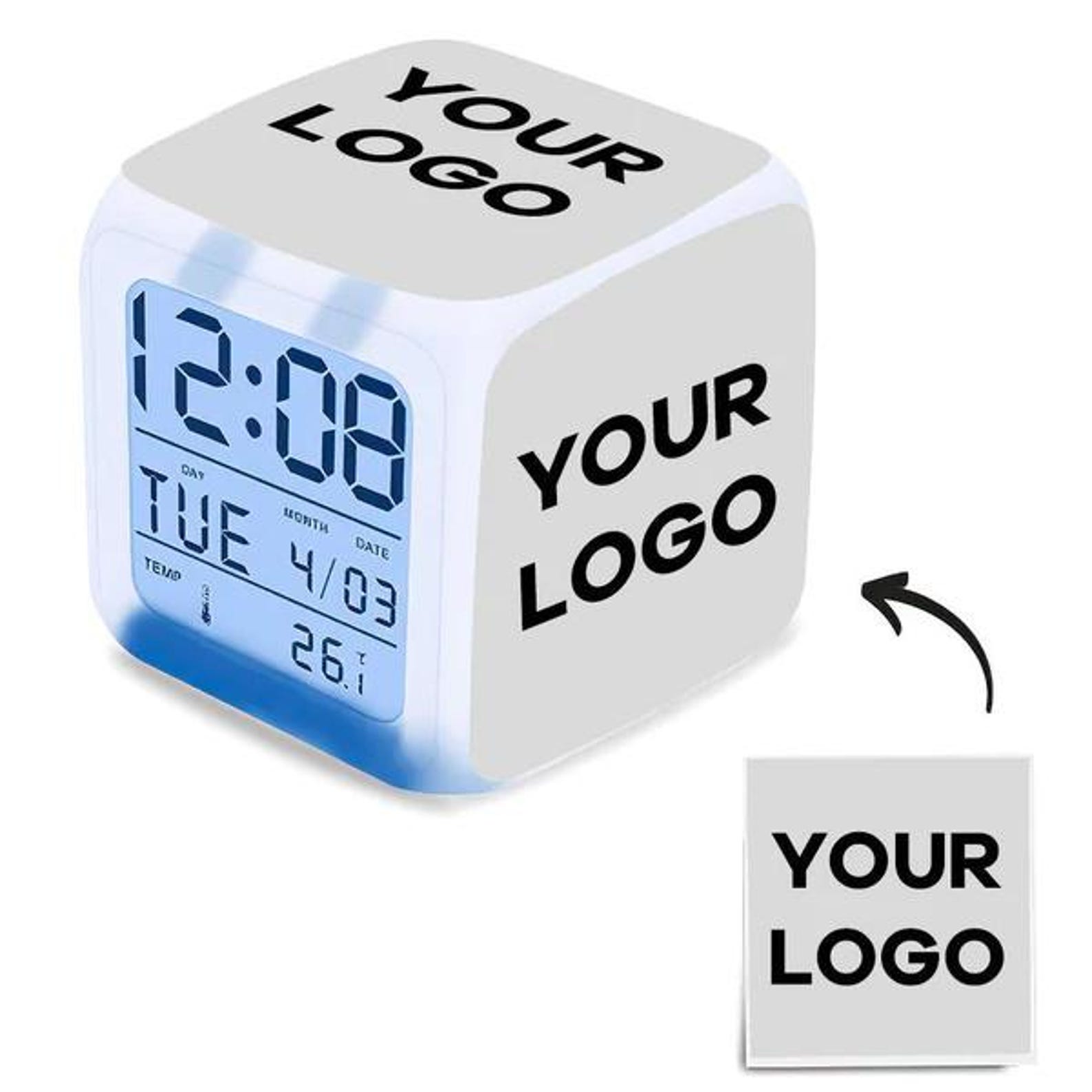 Personalized Multi-photo Alarm Clock Colorful Lights Bedroom Decor - Etsy