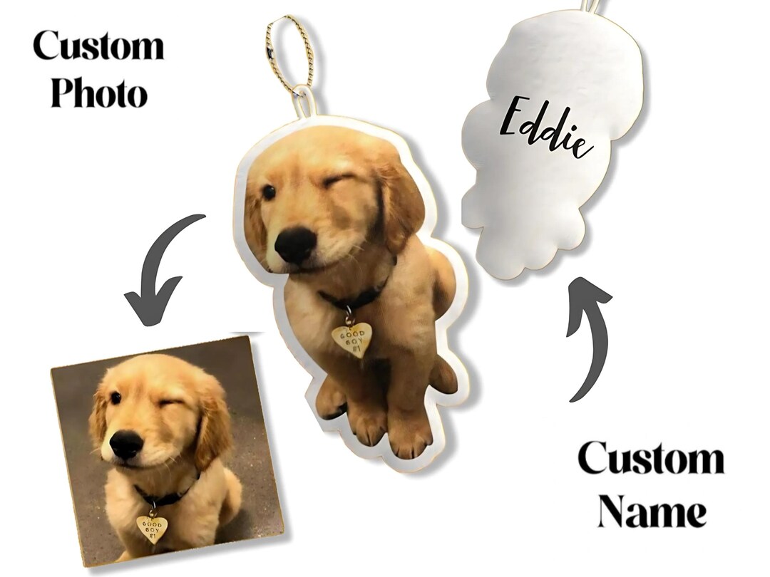 Custom Pet Pillow Keychain – Personalized Name and Photo Keychain ...