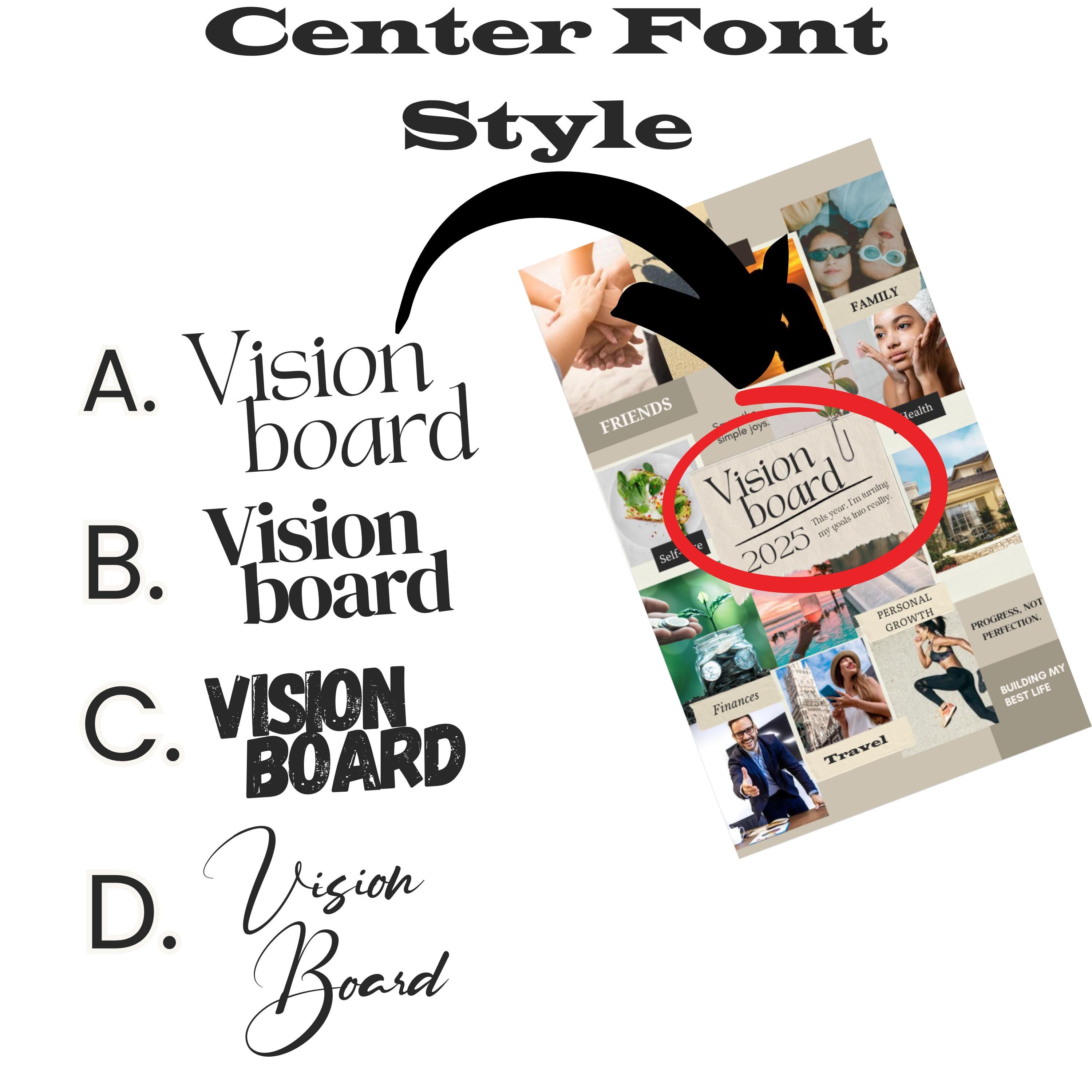 Custom Vision Board Wall Decor – Personalized Flax Fabric Wall Art for ...