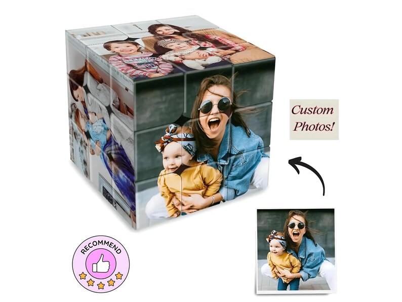 Custom Rubik’s Cube - Personalized Photo Puzzle - Unique Photo Gift for ...