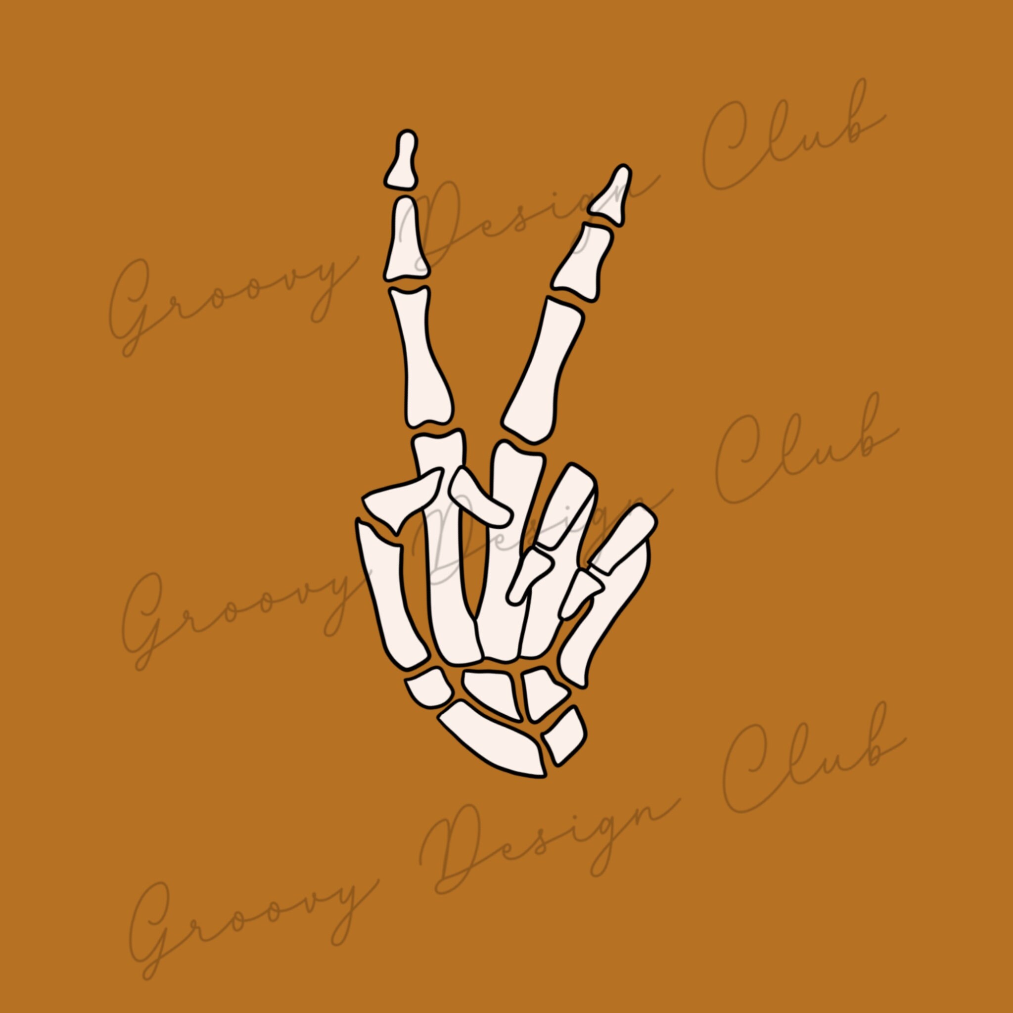 Skeleton Peace Sign PNG Digital Download File Svg File T Shirt Design ...