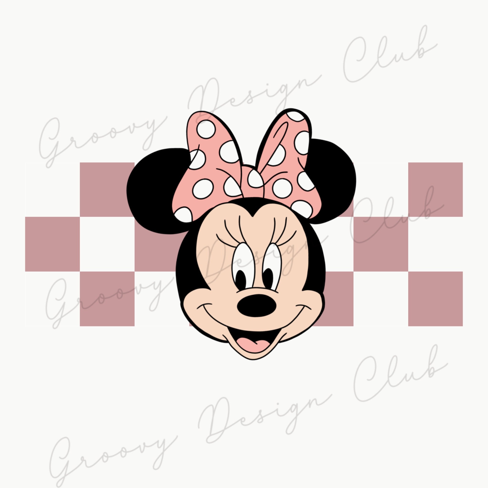 Minnie Mouse PNG SVG Checkered Sublimation Design Digital Download ...