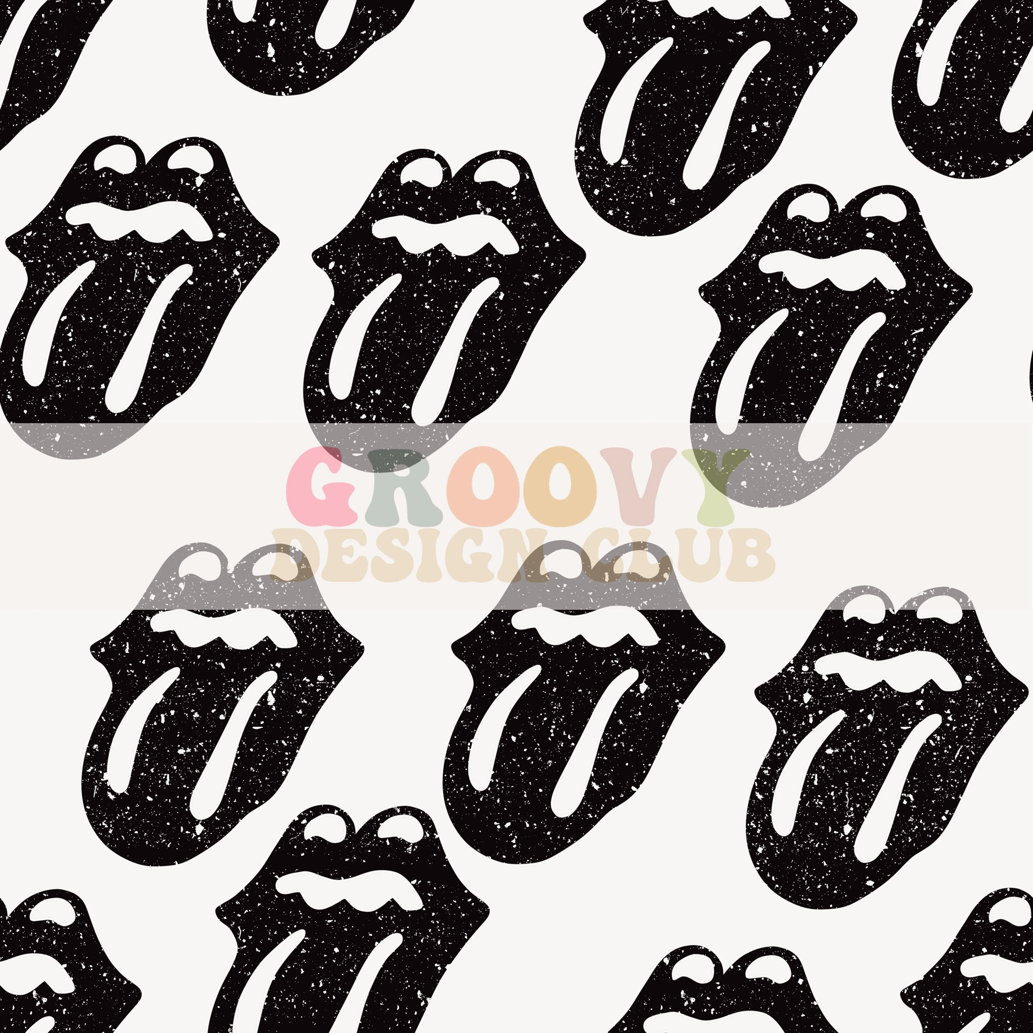 Stones Tongue Paint Splatter Seamless Repeat Pattern Digital Download ...