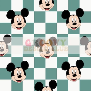 Mickey Mouse Checkered Seamless Pattern Repeat Design File - Etsy Australia