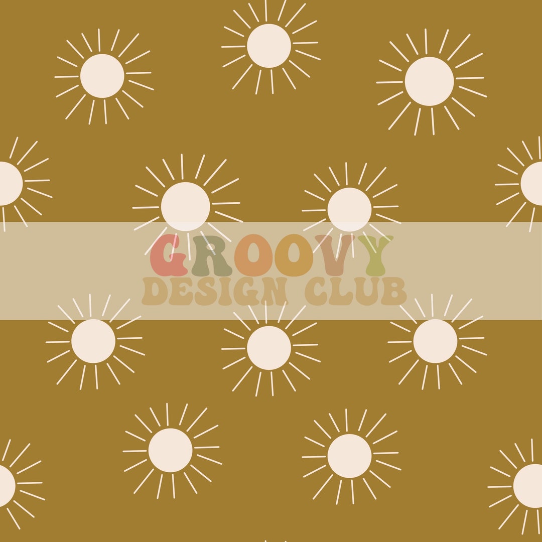 Boho Sun Sunset Neutral Seamless File Print Pattern Repeat Digital for ...