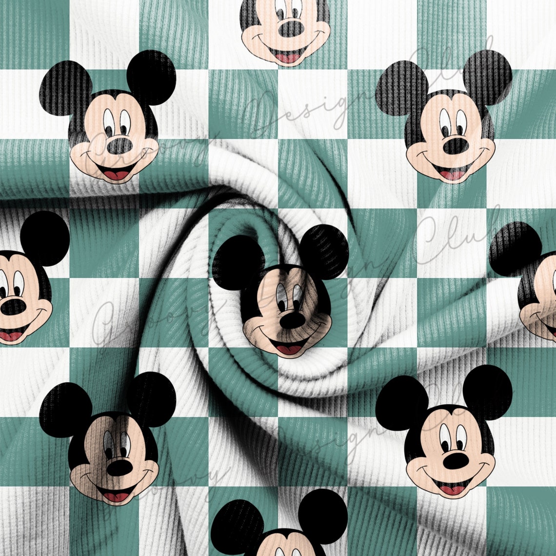 Mickey Mouse Checkered Seamless Pattern Repeat Design File - Etsy