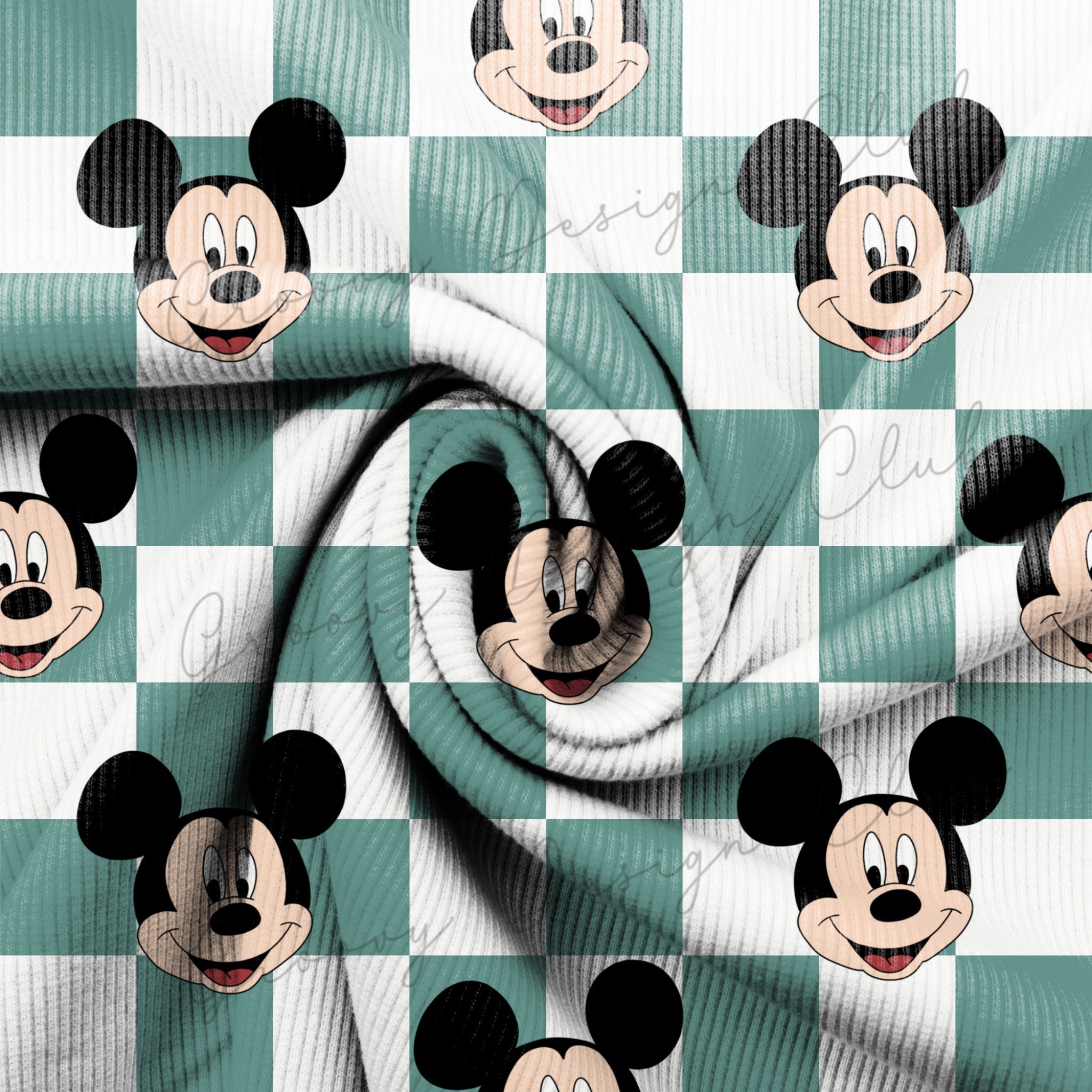 Mickey Mouse Checkered Seamless Pattern Repeat Design File - Etsy
