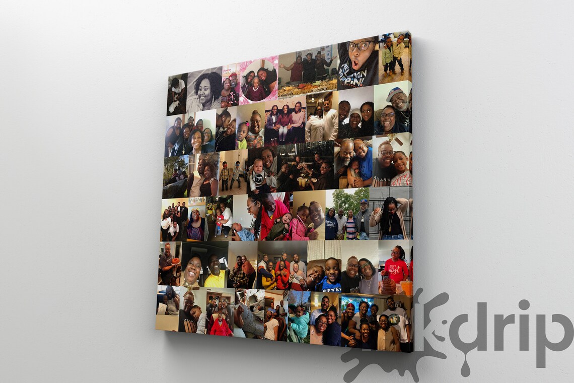 Personalized Collage Canvas / Custom Photo Canvas/ Montage Framed ...