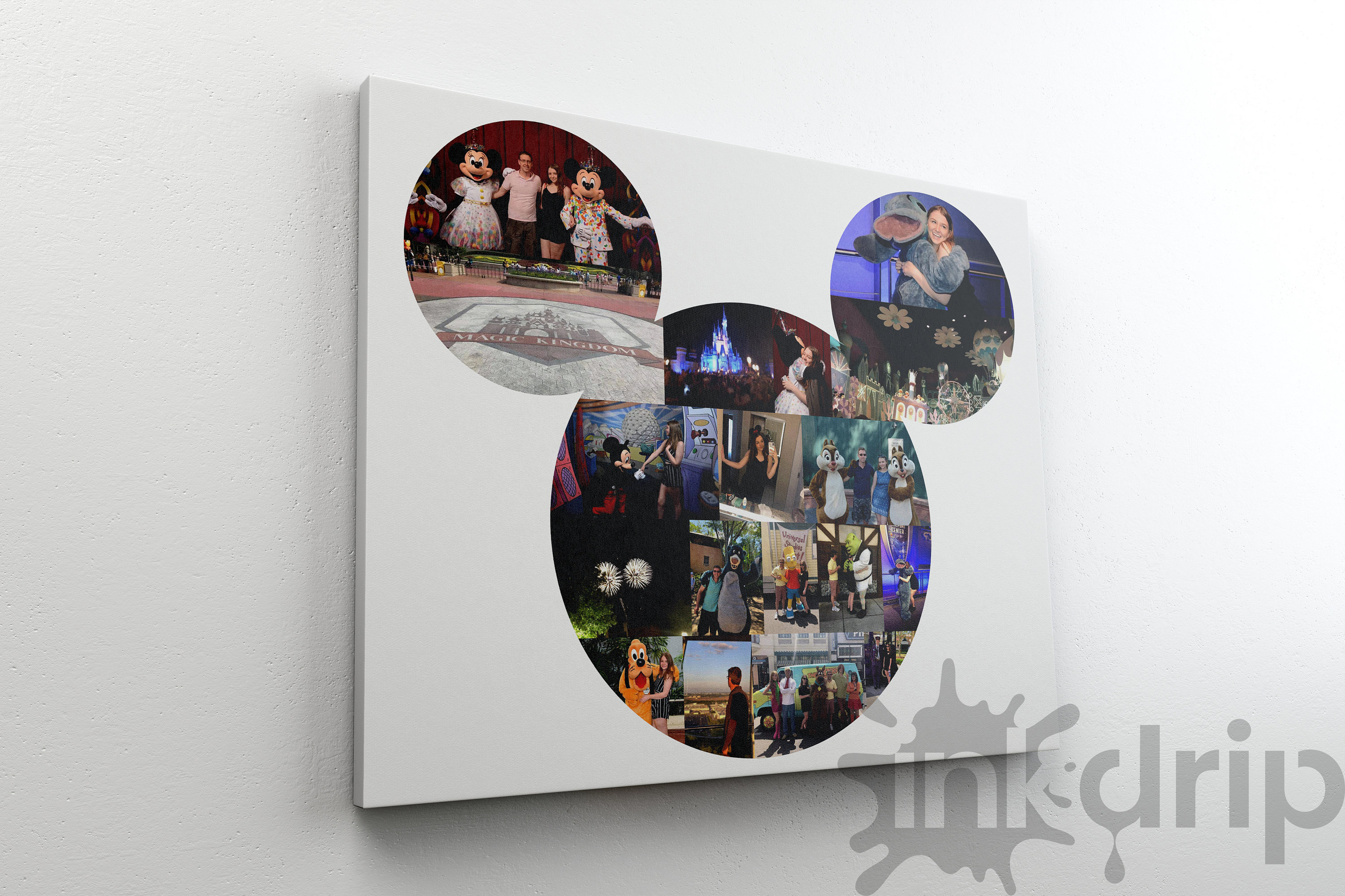 Personalized Disney Canvas / Custom Mickey Mouse Shape Photo/ Collage ...