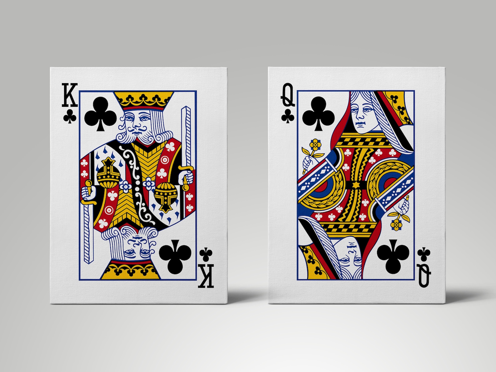King/queen Playing Card Canvas / Hearts / Diamonds / Spades / Clubs ...