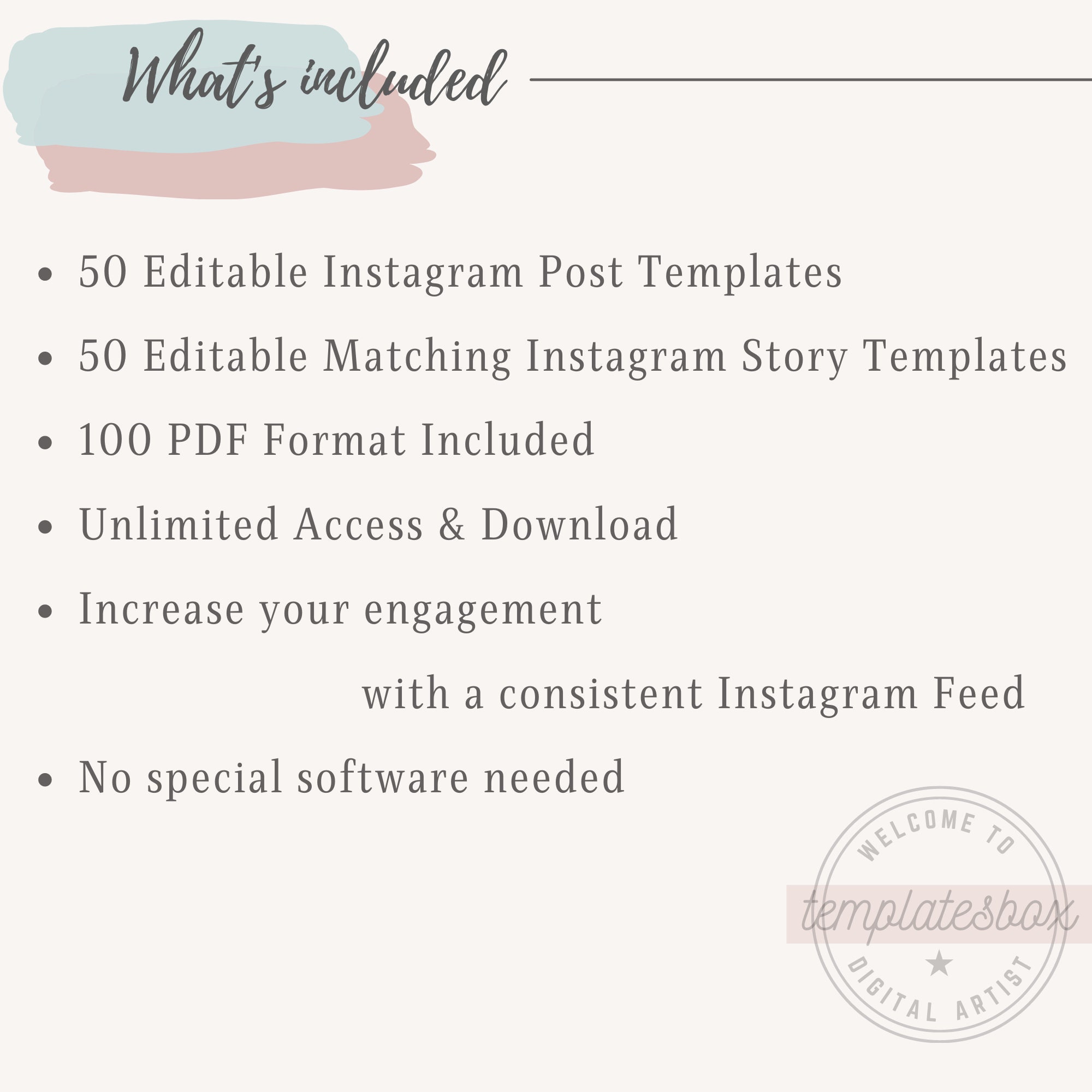 100 Instagram Feed Templates for Social Media, Editable Instagram Post ...