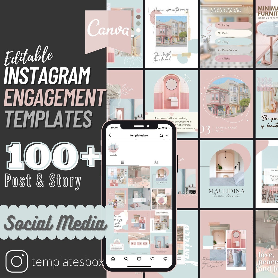 100+ Instagram Feed Templates for Social Media, Editable Instagram Post ...