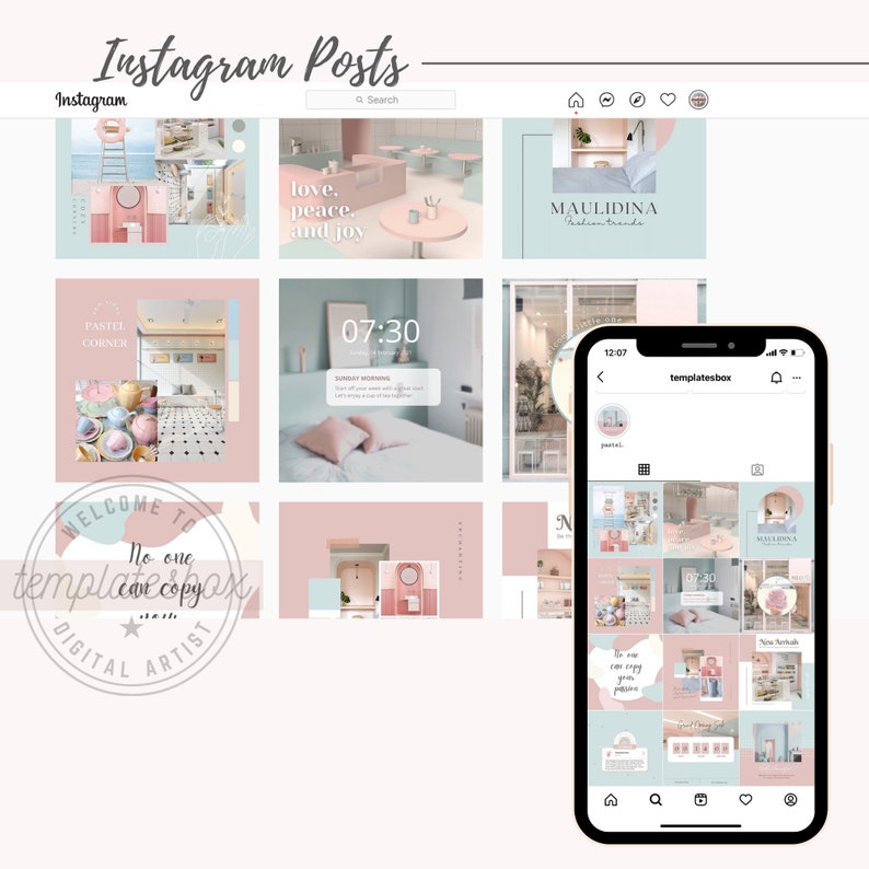 100+ Instagram Feed Templates for Social Media, Editable Instagram Post ...