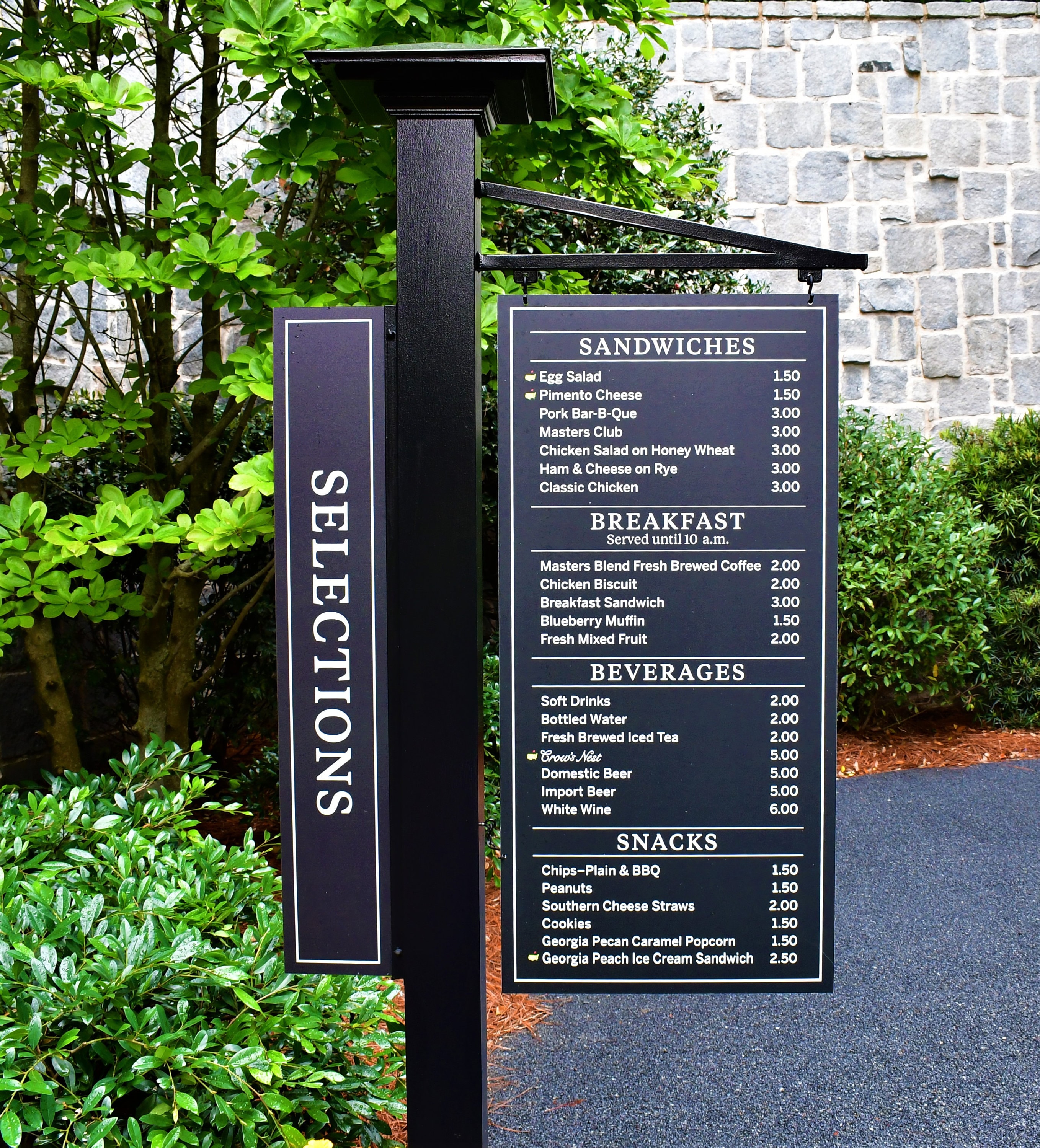 The Masters Menu at Augusta National Digital Download - Etsy