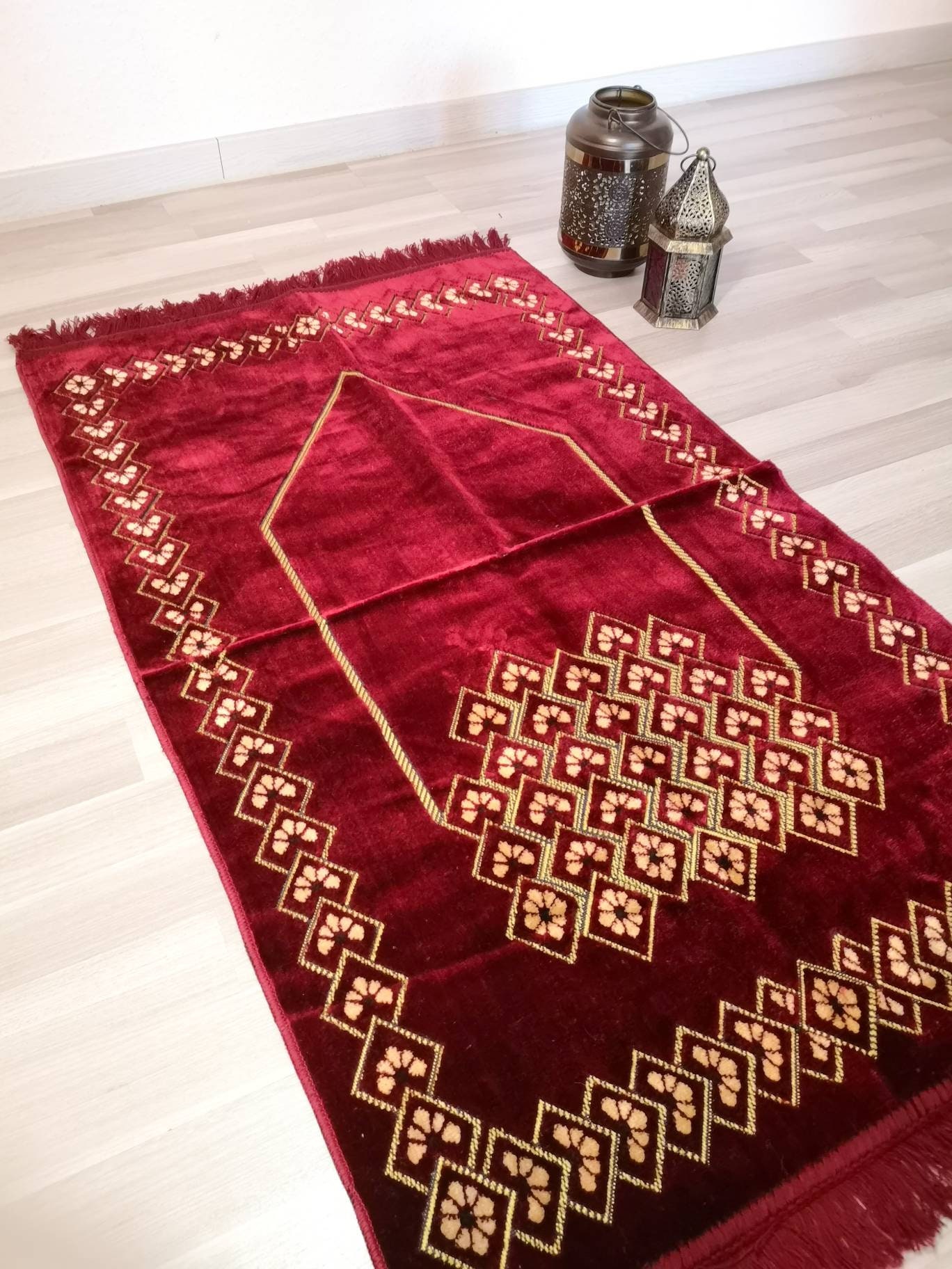 Beautiful Prayer Rugs Prayer Prayer Rug Allah Islam Muslim Gift Eid ...