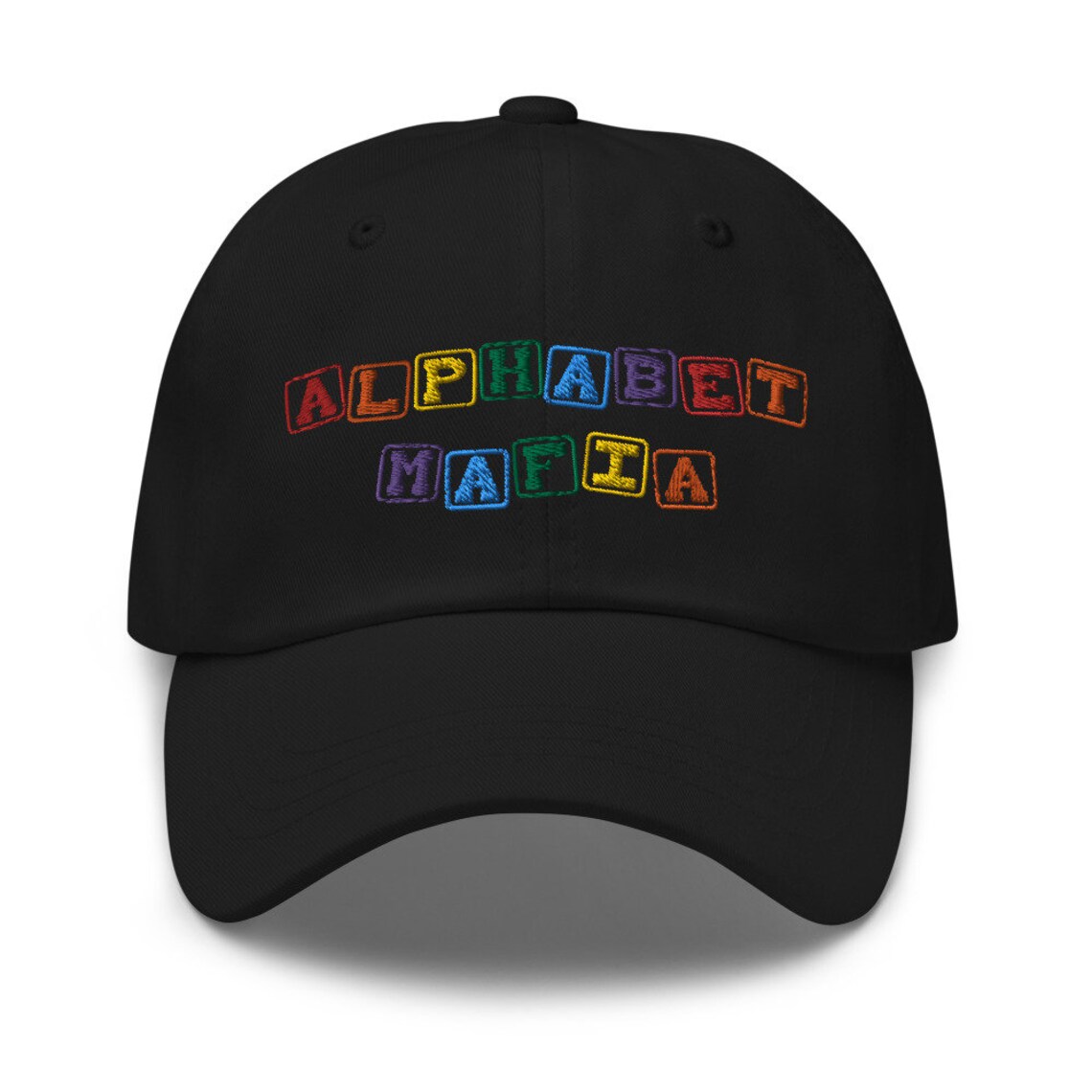 Rainbow Alphabet Mafia Embroidered Cap Hat - Etsy
