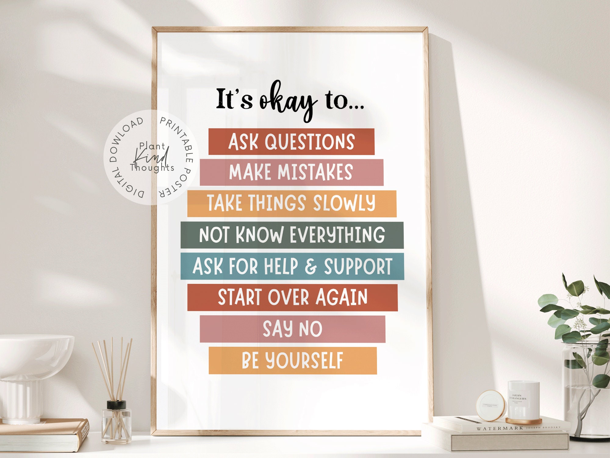 IT'S OKAY Mental Health Poster Printable Classroom Decor - Etsy