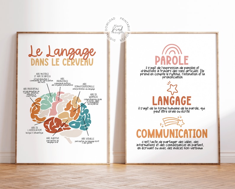 4 French SPEECH THERAPY Decor Speech Therapy Poster Speech Language ...