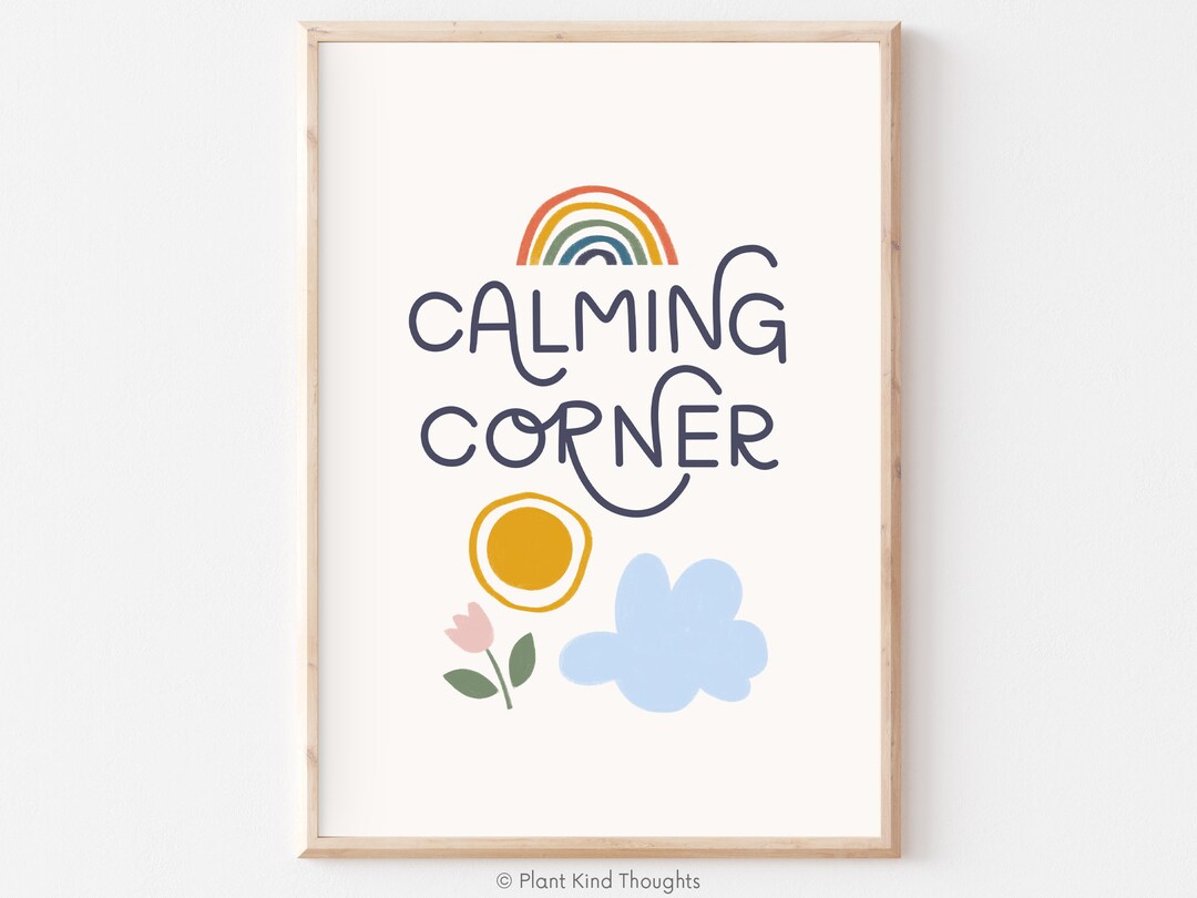 CALMING CORNER Mental Health Poster: Classroom Decor Therapy Office ...