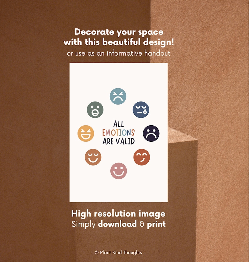 VALID EMOTIONS Mental Health Poster: Feelings School - Etsy