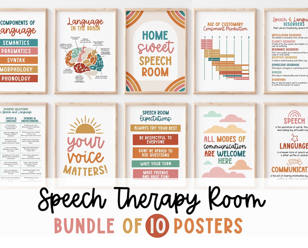 10 SPEECH THERAPY Room Decor Speech Therapy Poster Speech Language ...