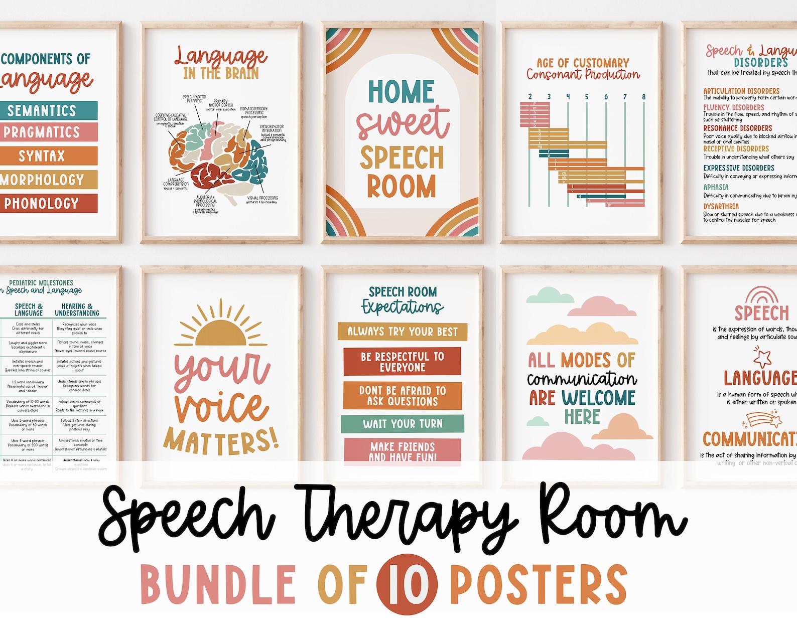 10 SPEECH THERAPY Room Decor Speech Therapy Poster Speech - Etsy