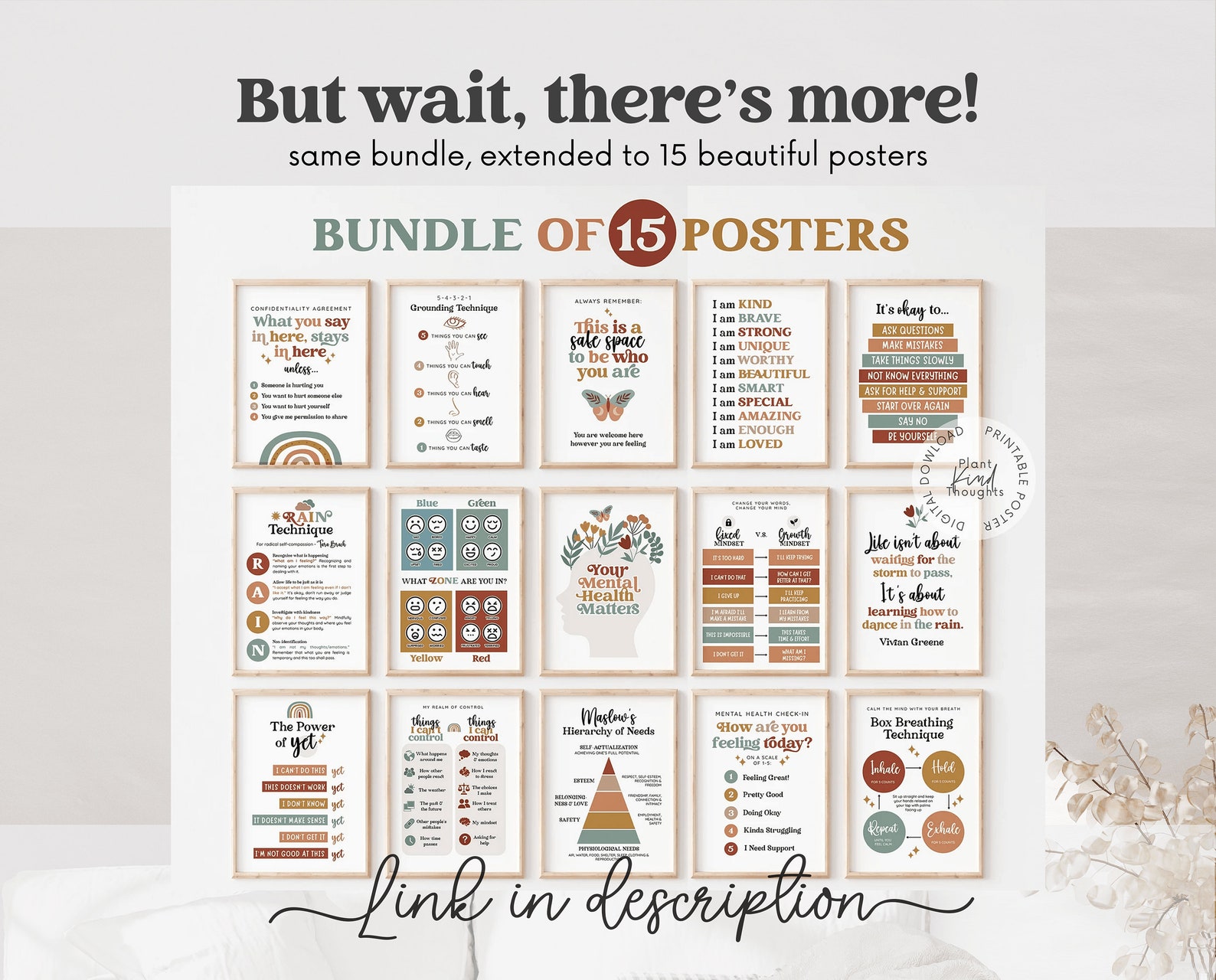 RAINBOW BOHO COUNSELING Posters Bundle School Counselor Office - Etsy