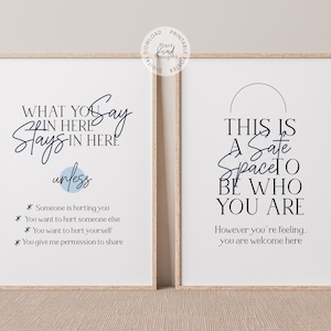 6 COUNSELING Office Bundle MINIMAL BLUE School Counselor Office Decor ...