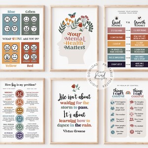 20 RAINBOW School Counseling Posters Bundle School Counselor Office ...