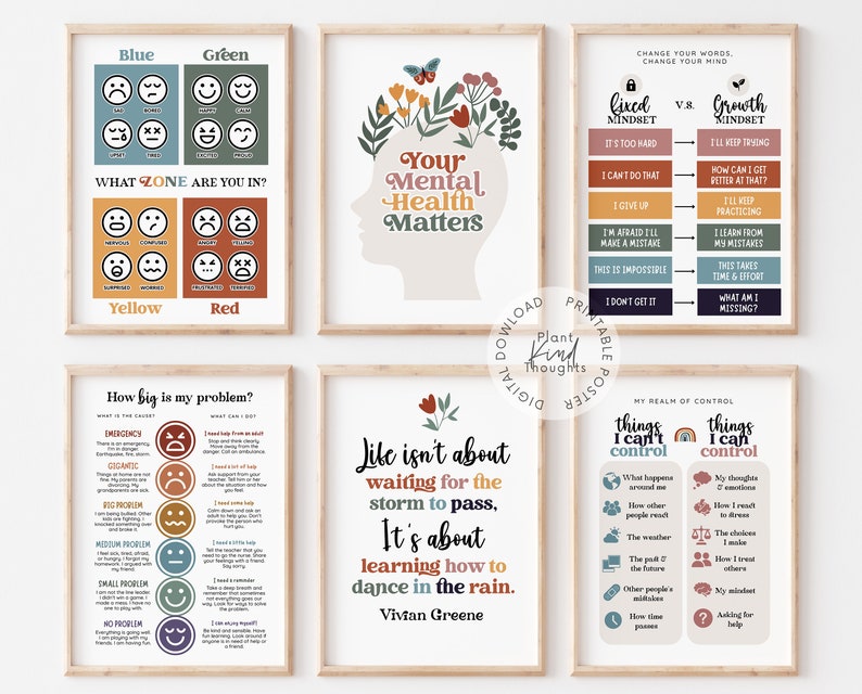 20 RAINBOW School Counseling Posters Bundle School Counselor - Etsy