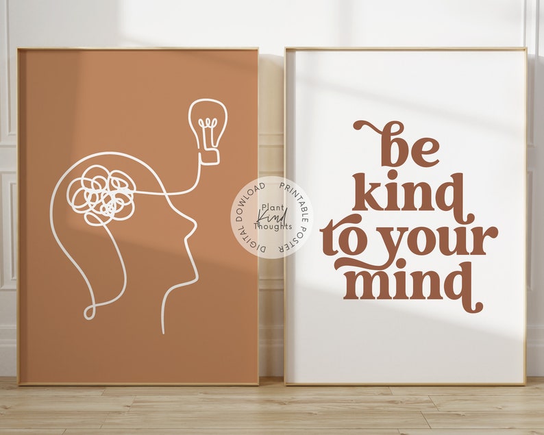 8 THERAPY OFFICE DECOR Bundle Sunset Boho Therapy Poster School ...